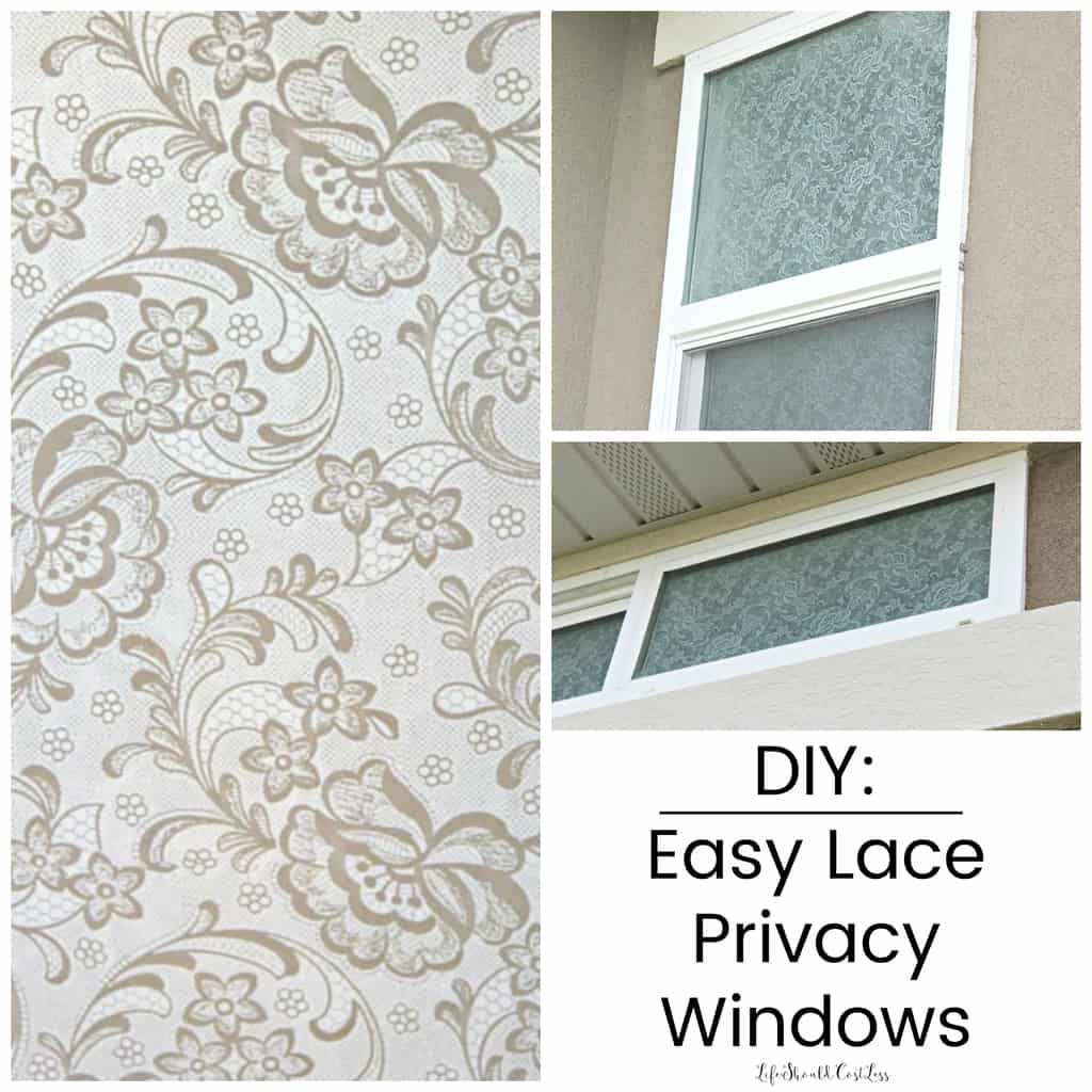 DIY: Easy Lace Privacy Windows - Life Should Cost Less