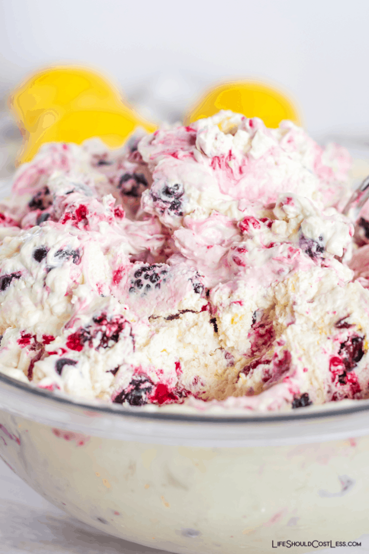 Lemon Berry Fluff Salad - Life Should Cost Less