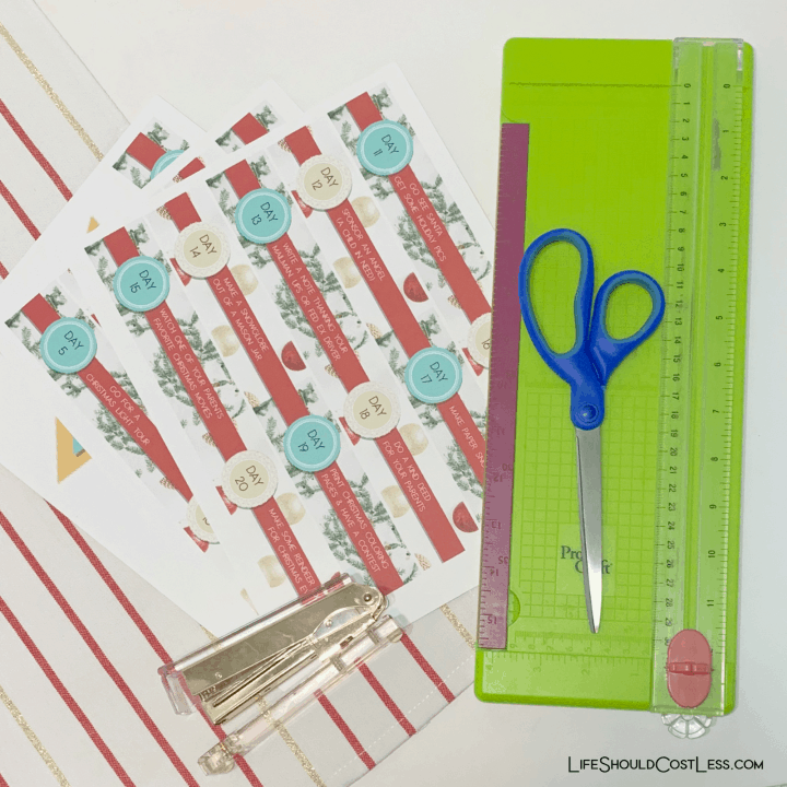 Christmas Advent Paper Chain Free Printable Kids Craft - Life Should ...