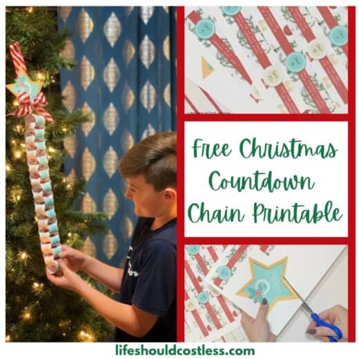 Free Christmas Advent Countdown Paper Chain Printable (With Video ...