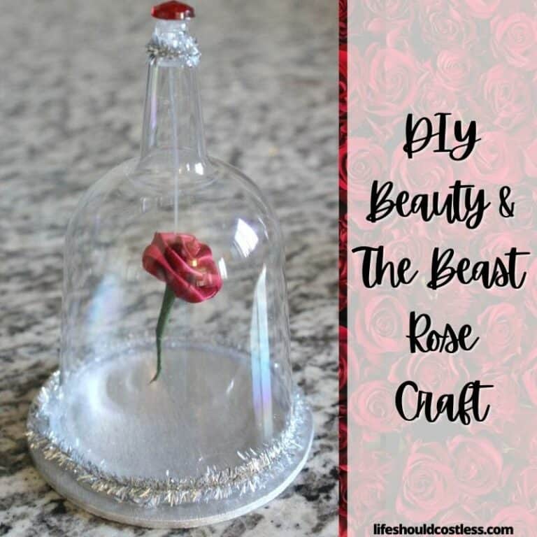 DIY Beauty And The Beast Rose Craft - Life Should Cost Less