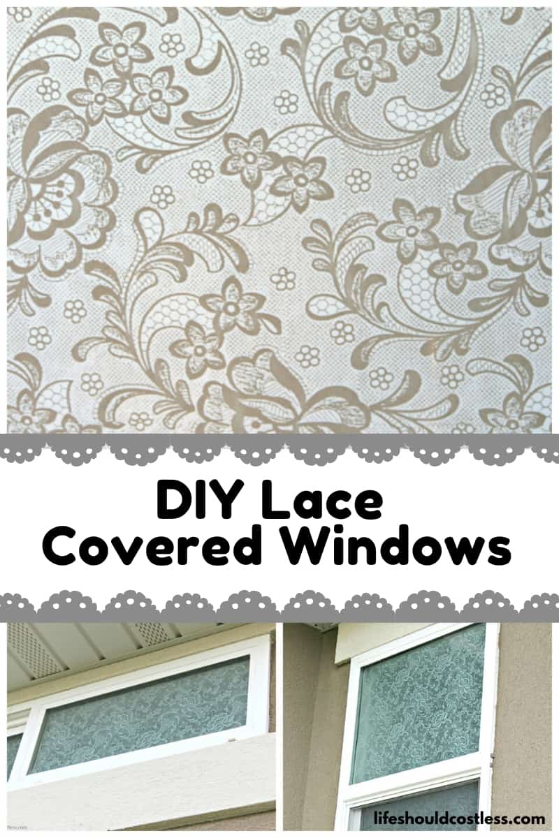 DIY Lace Covered Windows - Life Should Cost Less