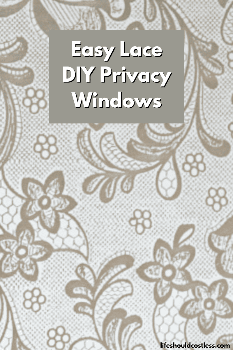 Easy Lace DIY Privacy Windows - Life Should Cost Less