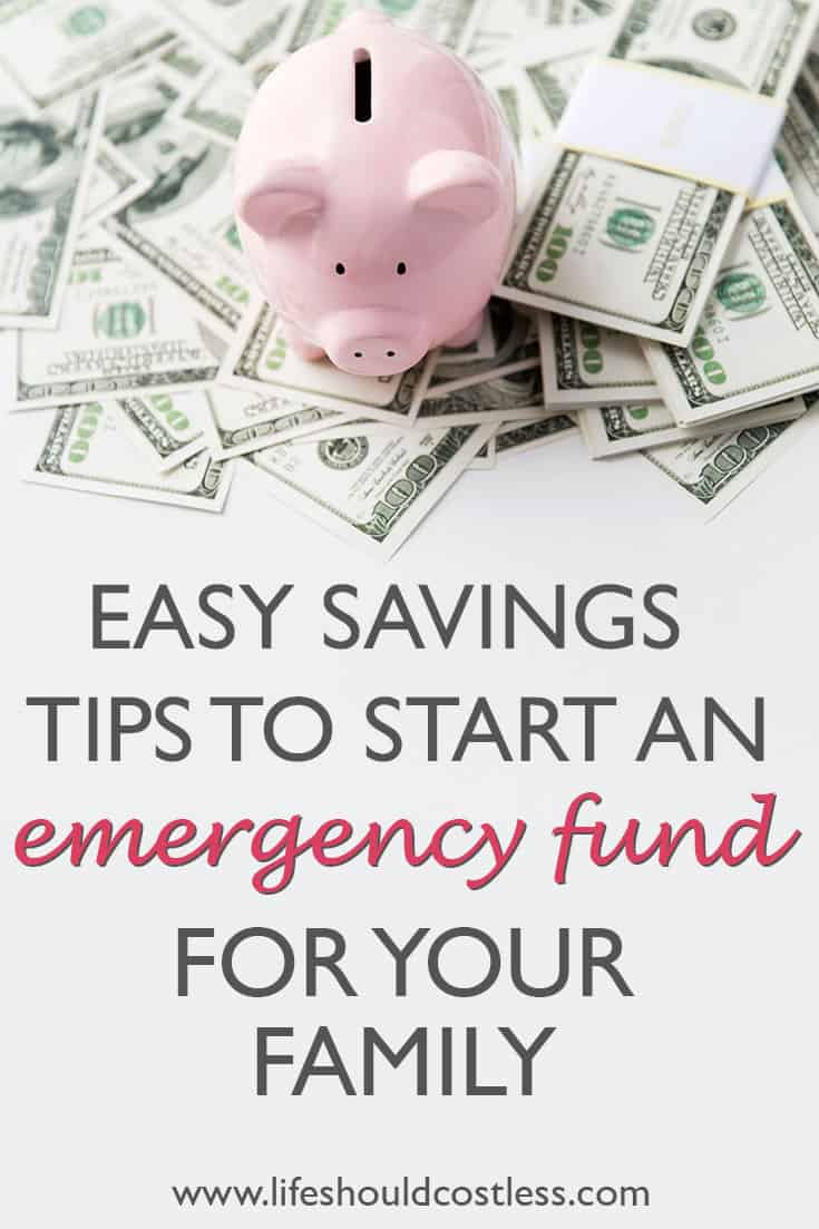 Easy Savings Tips to Help Create an Emergency Fund for Your Family
