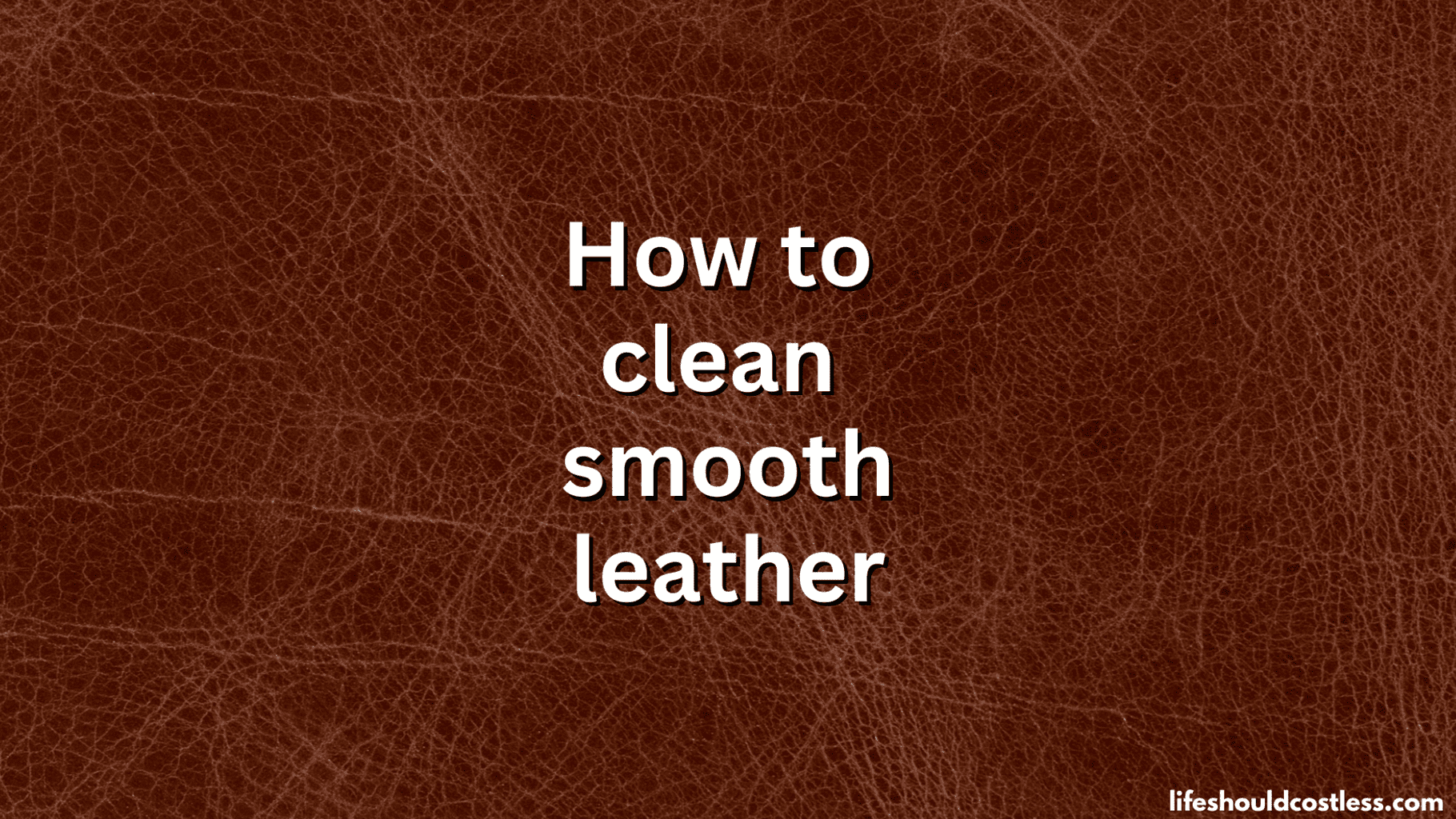 How to clean smooth leather (and condition it too) - Life Should Cost Less