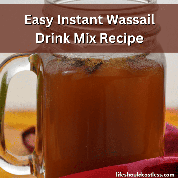 Easy Instant Wassail Drink Recipe (dry mix) - Life Should Cost Less