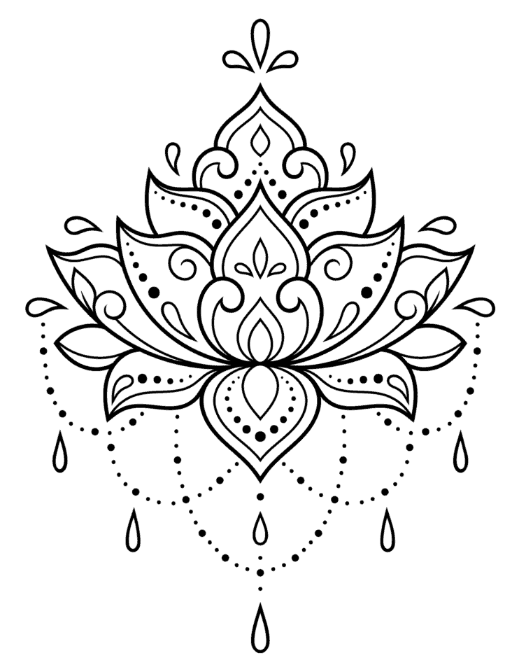 Lotus Coloring Pages (free printable PDF templates) - Life Should Cost Less