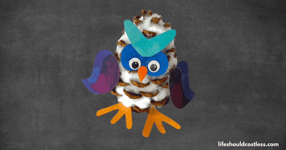 How To Make Pinecone Owls (free printable PDF template) - Life Should ...