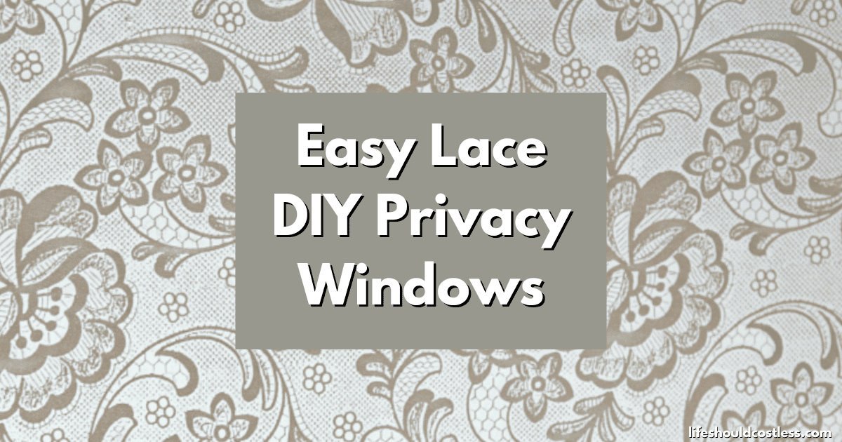 Easy Lace DIY Privacy Windows - Life Should Cost Less